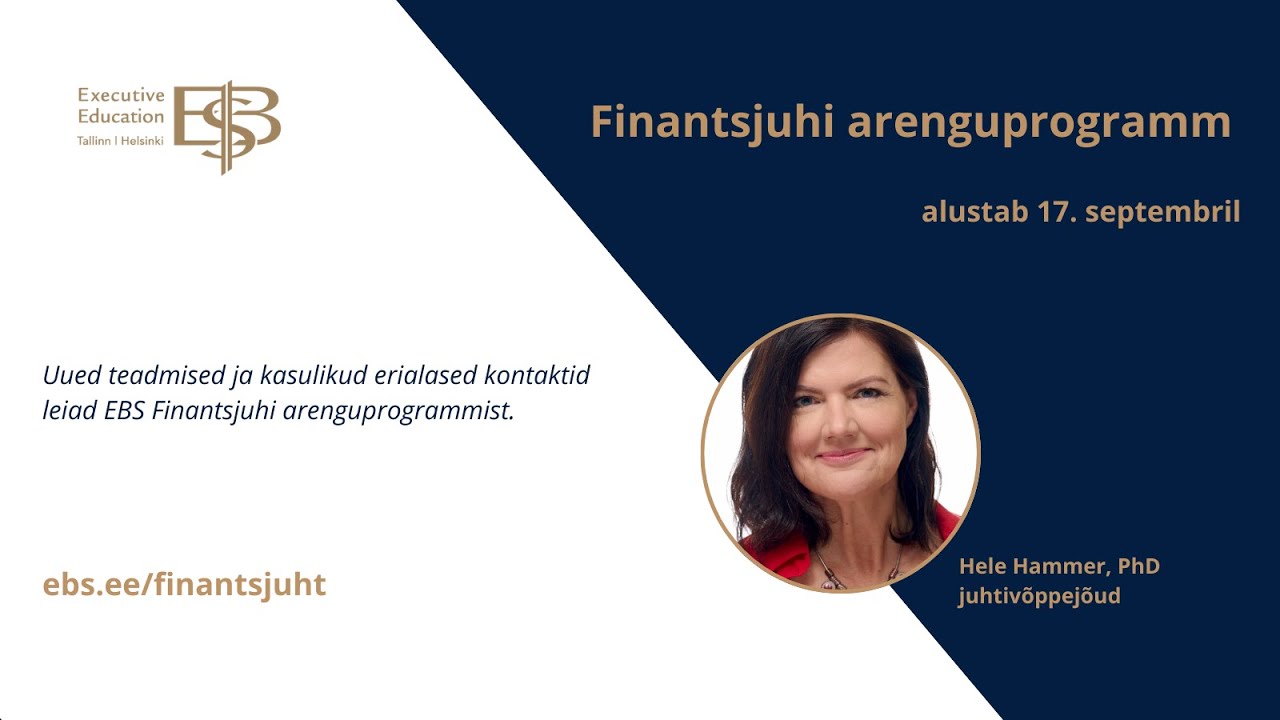 Finantsjuhi arenguprogramm Hele Hammer ja Aare Tammemäe - YouTube