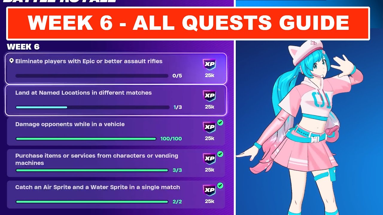 WEEK 6 ALL QUESTS GUIDE Fortnite - YouTube