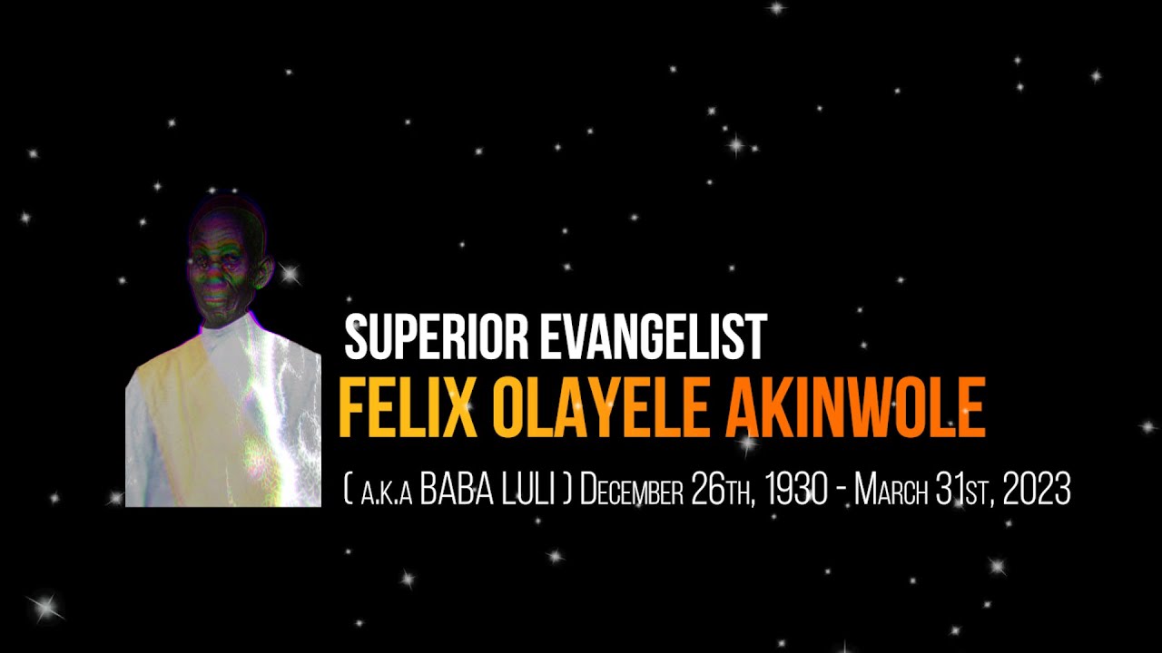 The Tribute | S.E. FELIX OLAYELE AKINWOLE | Ginoskomultimediastudio ...