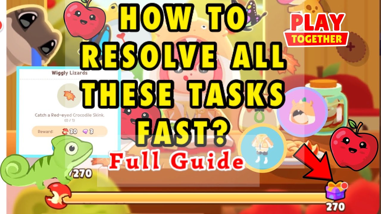 PLAY TOGETHER NEW UPDATE|HOW TO RESOLVE ALL THESE TASK? 🍎🦎#playtogether ...