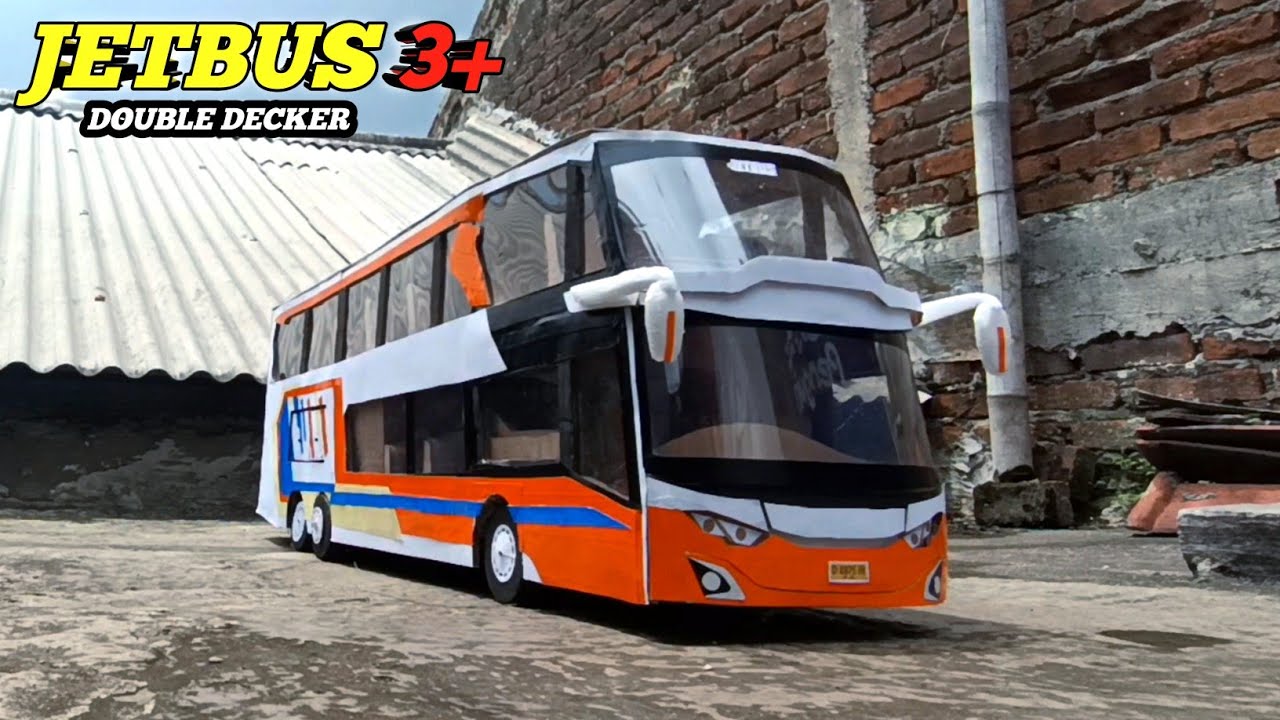 MEMBUAT MINIATUR BUS TINGKAT DARI KARDUS || JETBUS 3+ SDD || Part 2 ...