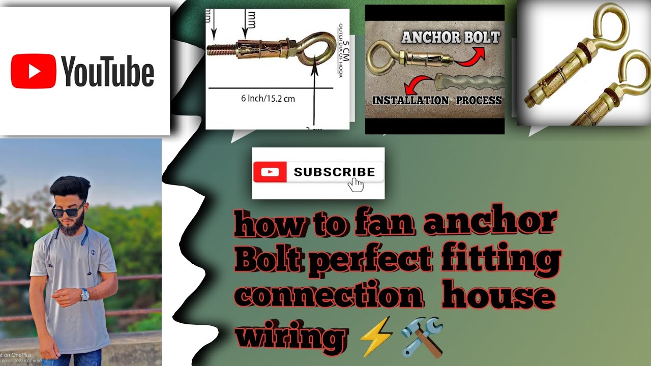 How to install/hang ceiling fan hook Rawal 16m anchor Bolt 🔩 ⚡ ...