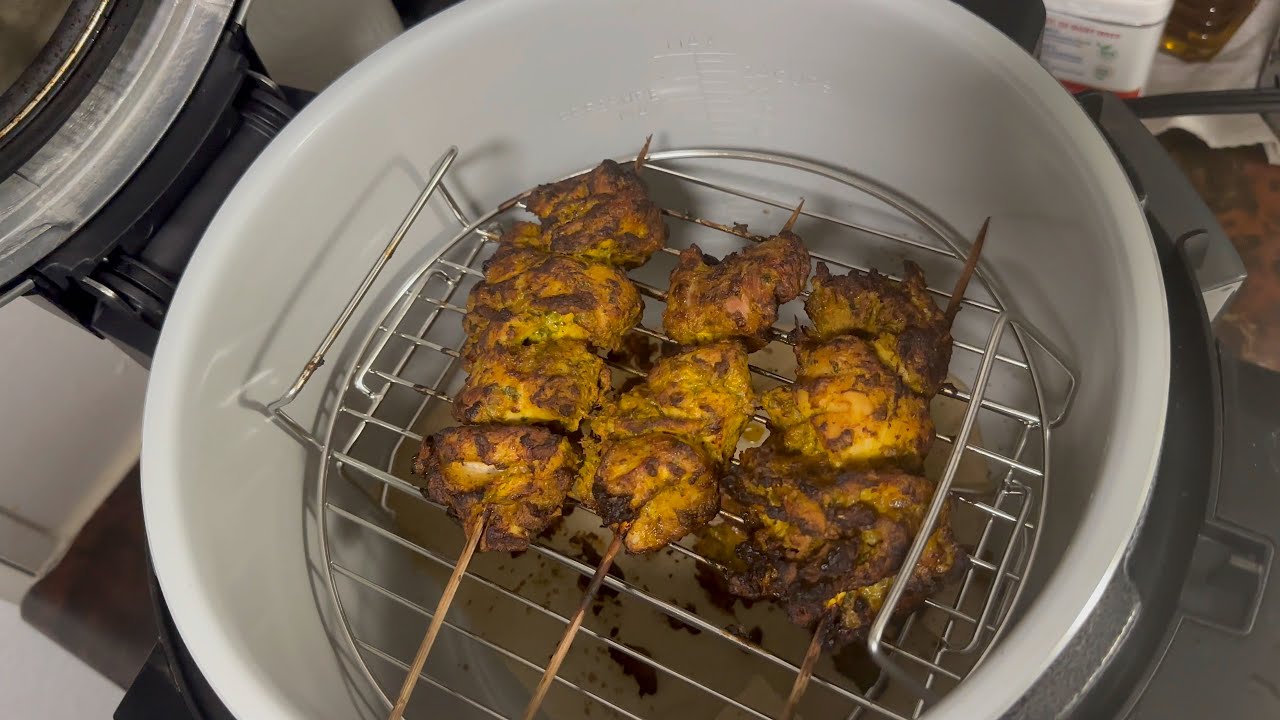 Chicken Hariyali Kebab | Kebab in Air Fryer | Low Oil Healthy Kebab ...