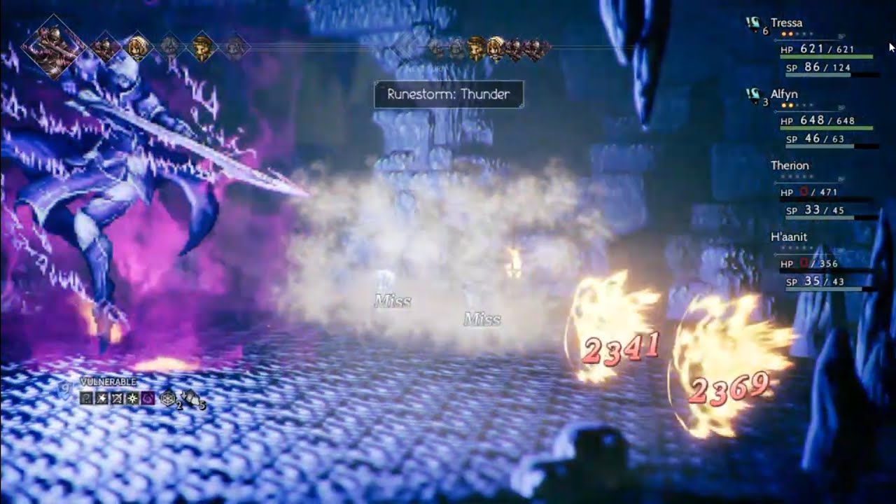 Octopath Traveler Balogar the Runelord Boss very low level (11) - YouTube