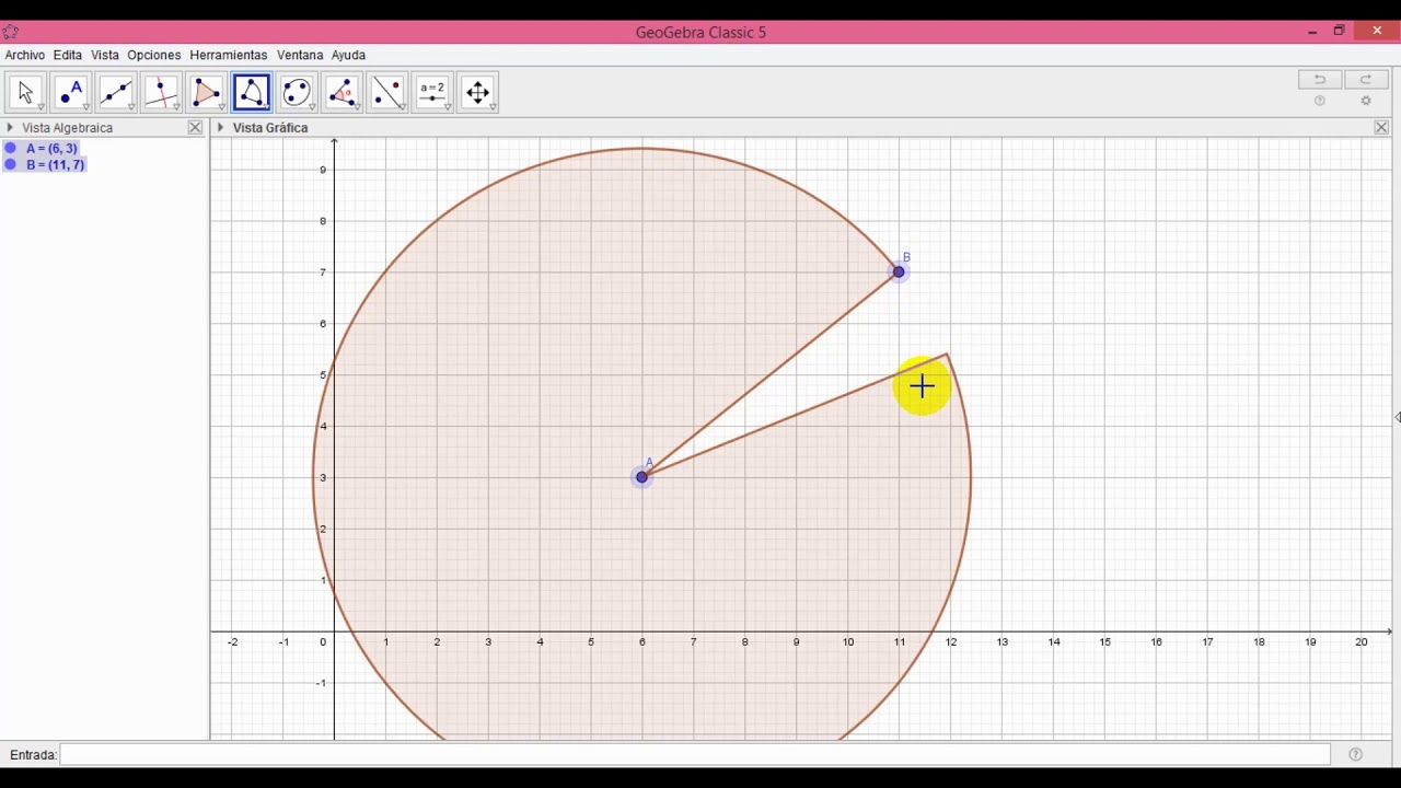Sector circular Geogebra - YouTube