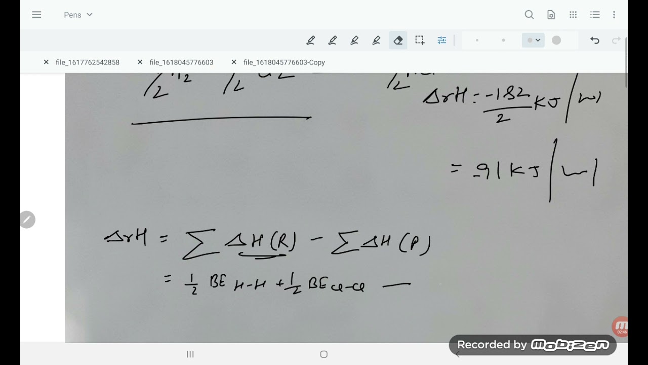 heat evolved in the reaction H2 + cl2 gives to HCL is 182 kj/mole bond ...