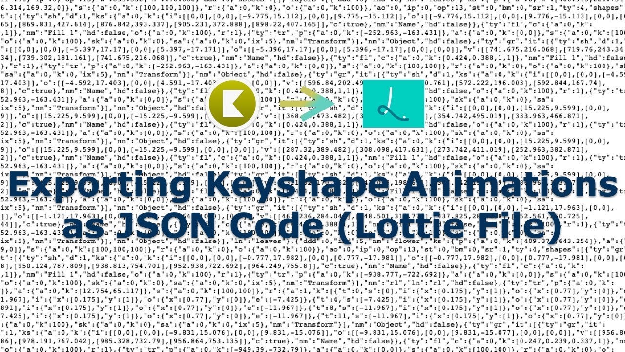 How to Export Keyshape Animations as JSON Code (lottie File) - YouTube