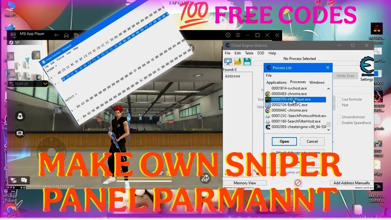 How to make free fire panel in pc || Permanent Sniper Panel FREE👺FREE ...