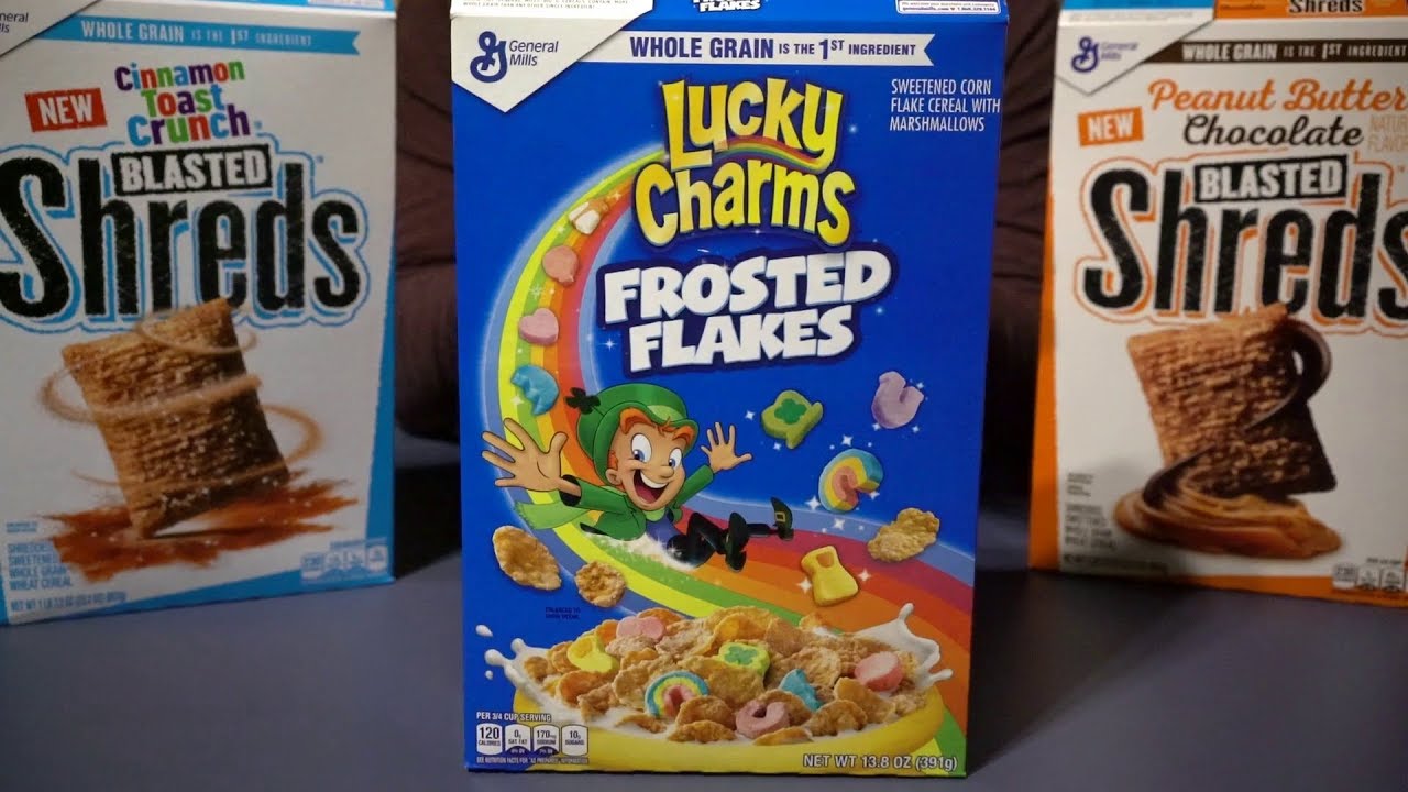 CTC Review #13 - Blasted Shreds & Lucky Charms Frosted Flakes Cereal ...
