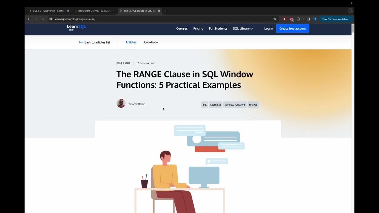 Leetcode SQL 50 | 1321. Restaurant Growth Solution - YouTube