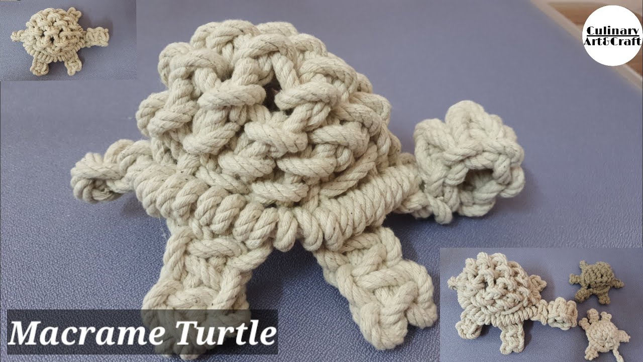 DIY Easy Macrame Turtle | Step by step tutorial | Macramé Tortoise ...