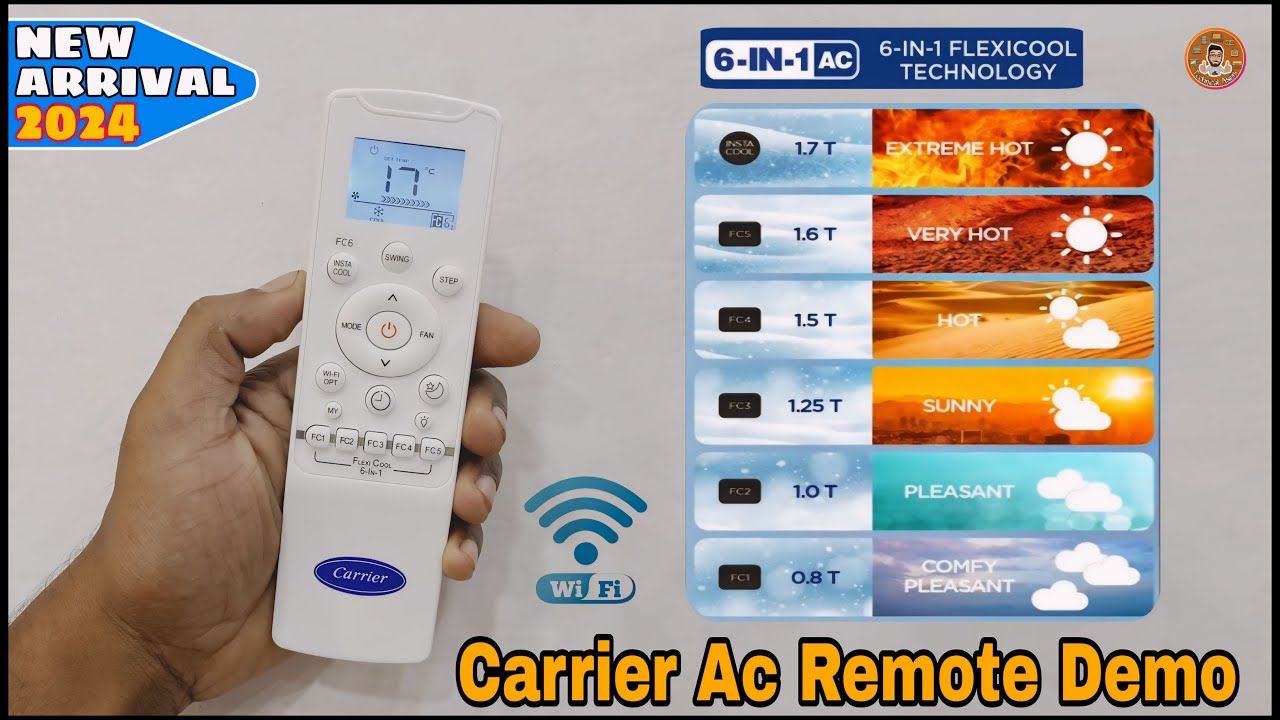 Carriar Ac Remote Function Demo 2024 || Convertible Setting Demo ...