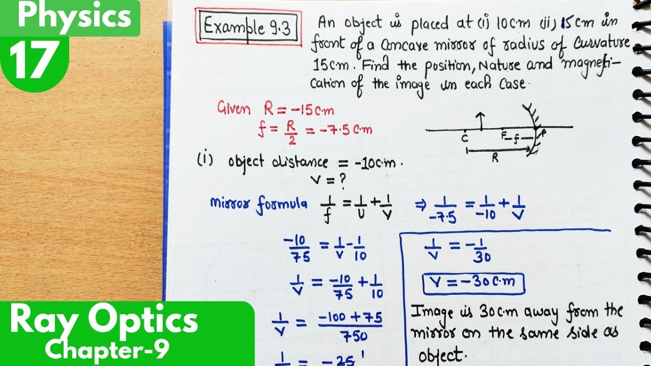 17) Example-9.3| Ray Optics and Optical Instruments Class12 Physics ...