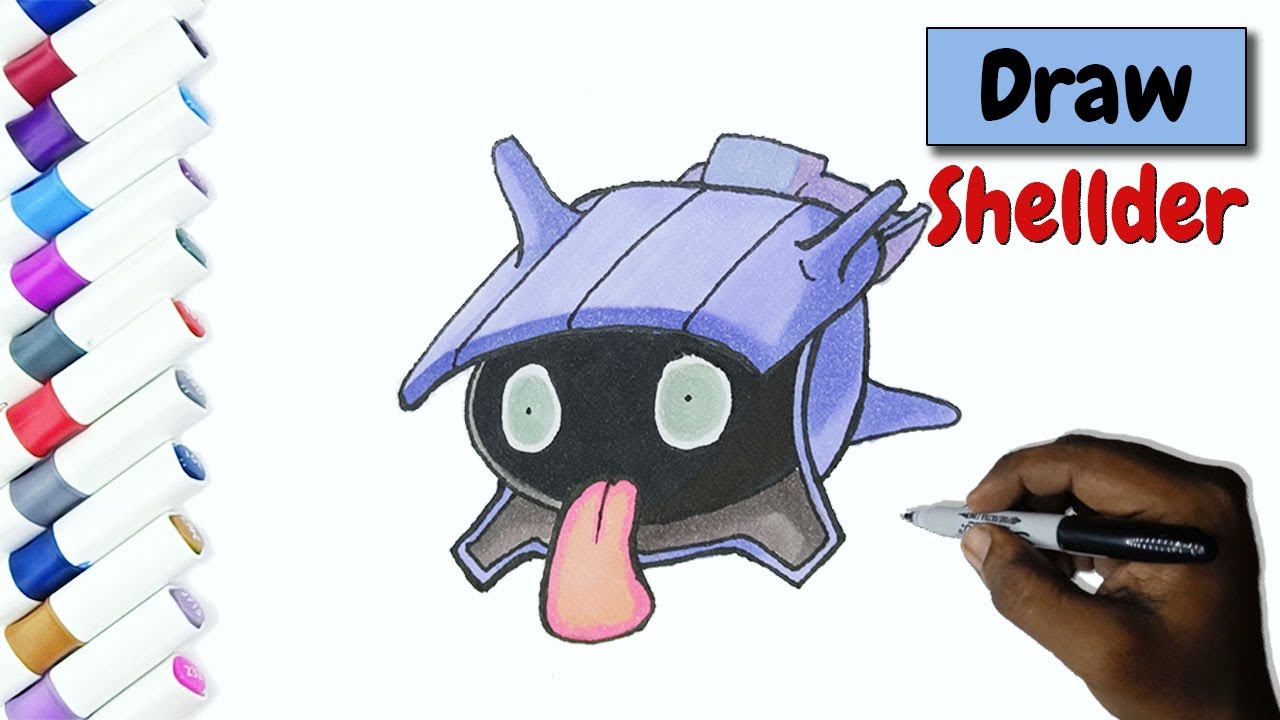 Drawing Shellder !!! How To Draw Shellder from Pokemon - YouTube