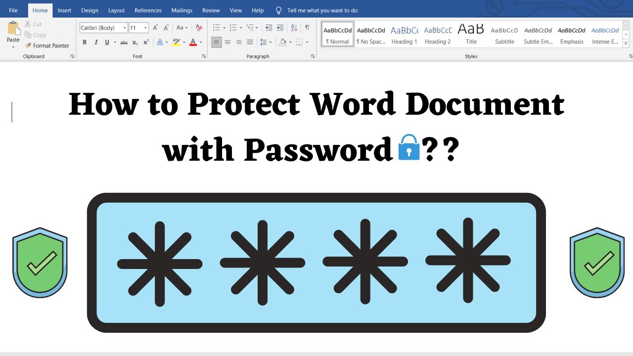 How to Protect Word Document with Password | Word File पर पासवर्ड कैसे ...