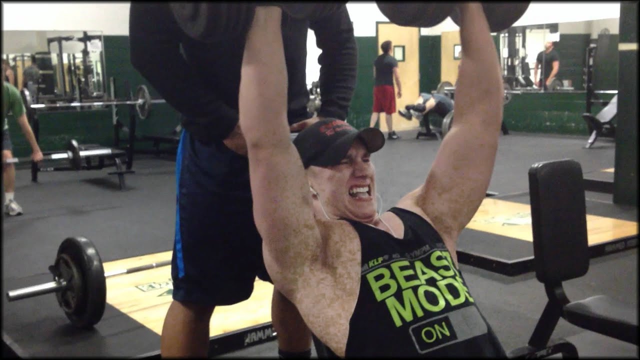 Kevin Lisak Shoulder Pressing 100's - YouTube