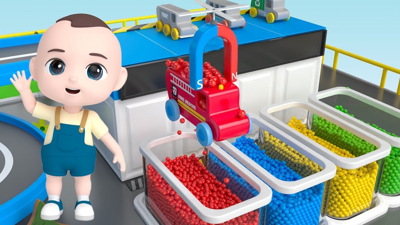 Early education animation: Dudu's car dye toys, and know about cars and ...