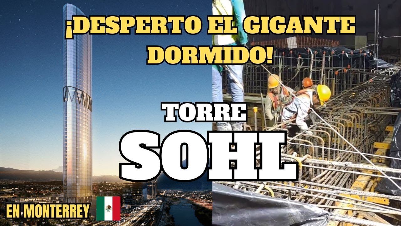 Torre Sohl (268m) en construcción, centro de Monterrey, México, octubre ...