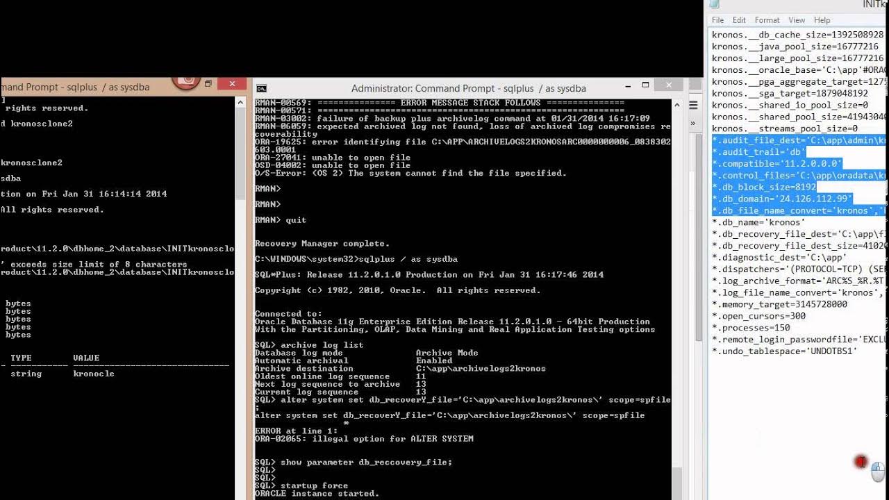 Oracle 11g Database Cloning using RMAN Pt 1 of 3 - YouTube