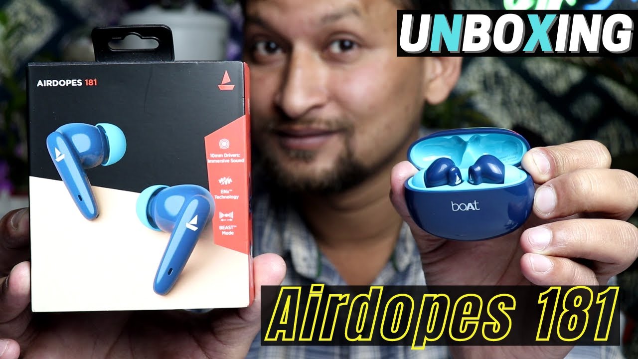 Boat Airdopes 181 Unboxing !! Boat Airdopes 181 TWS Earbuds First ...