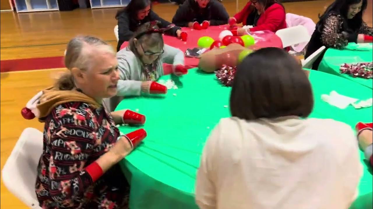 Staff Christmas Party - Hungry, Hungry Reindeer Game - YouTube
