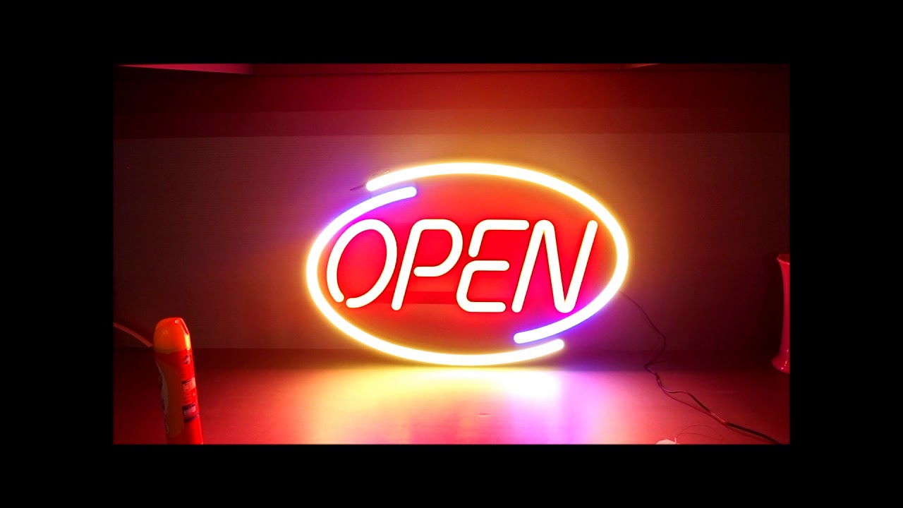 Lot 201: Newon "Open" Neon Style Electric Sign, Powers On, Various ...
