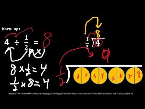 Dividing Fractions Warmup Intro - YouTube