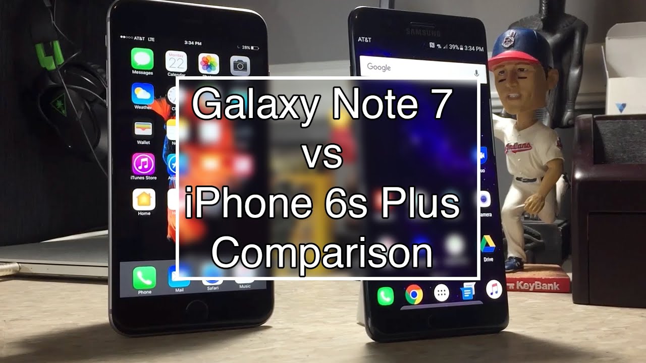 Galaxy Note 7 vs iPhone 6s Plus Comparison - YouTube
