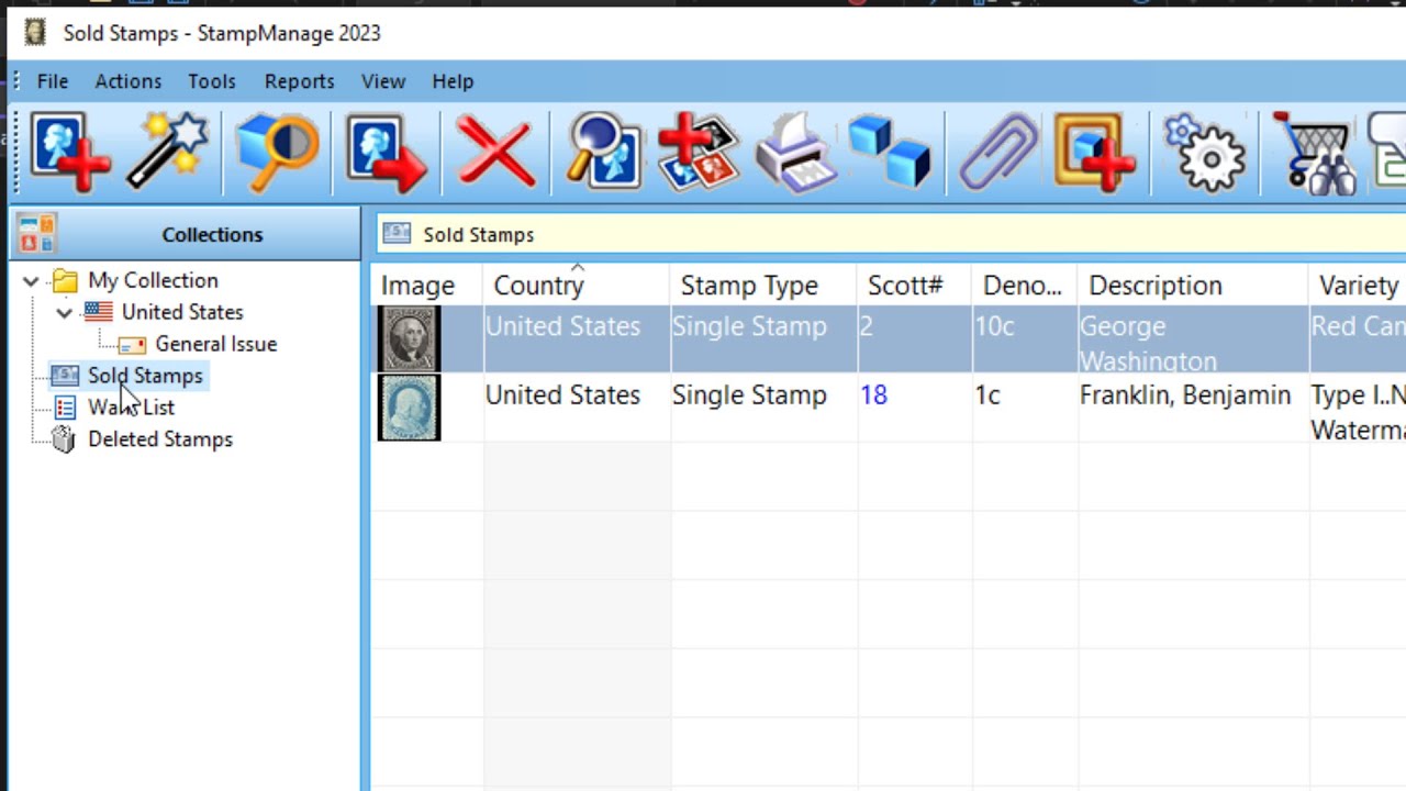 StampManage - How to Record the Sale of a Stamp - YouTube
