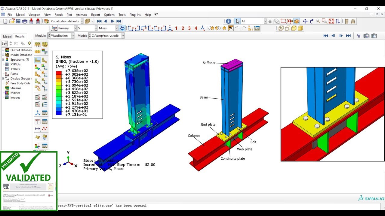 Cyclic performance of bolted end-plate RWS connection with vertical ...