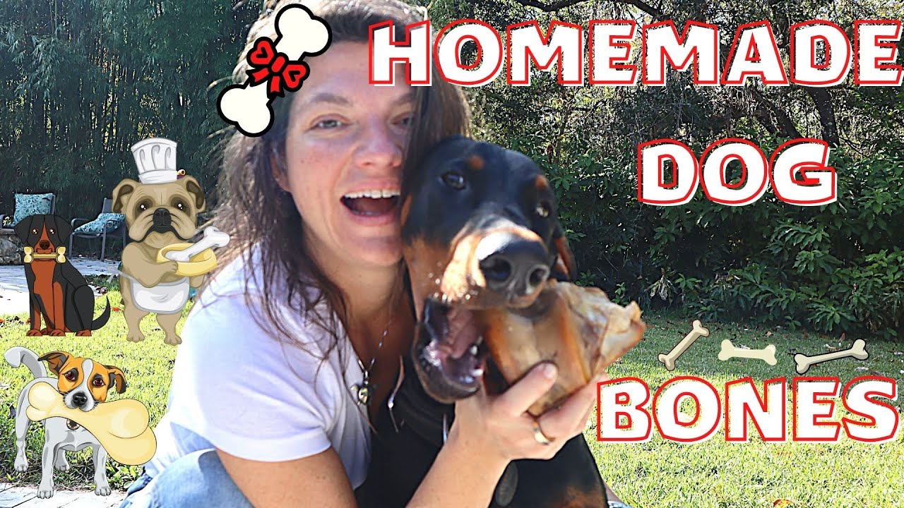How To Make Quick & Easy Homemade Dog Bones - 2 INGREDIENTS - YouTube