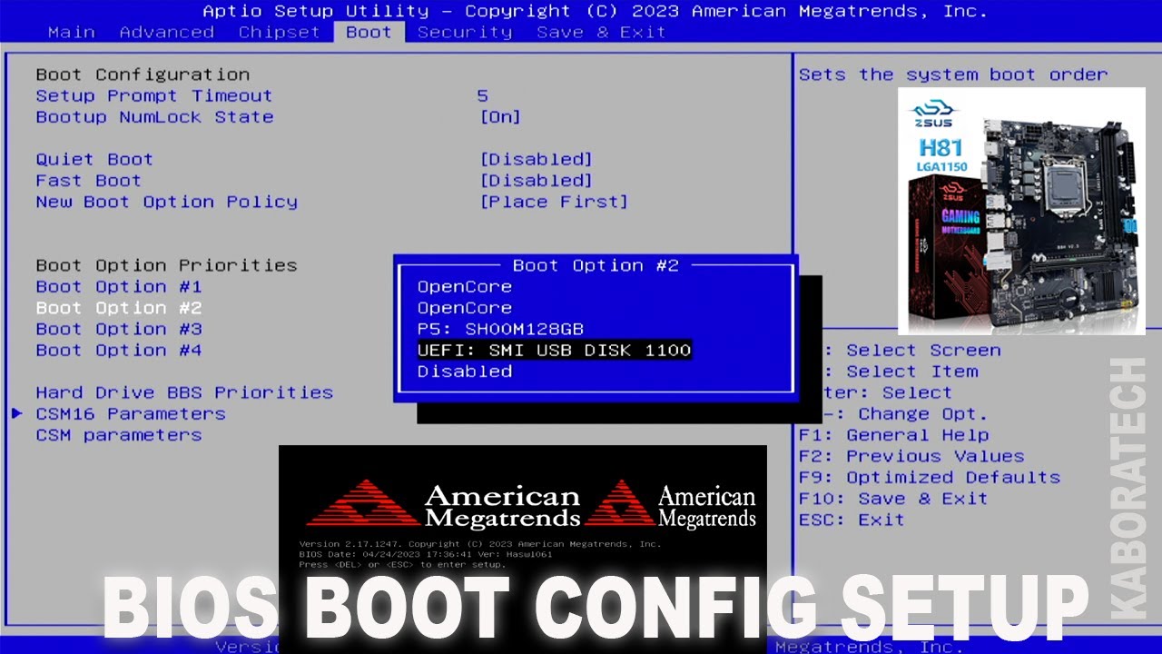 American Megatrends Bios Motherboard Setup YouTube