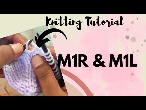 Knitting Tutorial, Raglan increase tutorial, m1R and m1L #raglantutorial #knitting - YouTube
