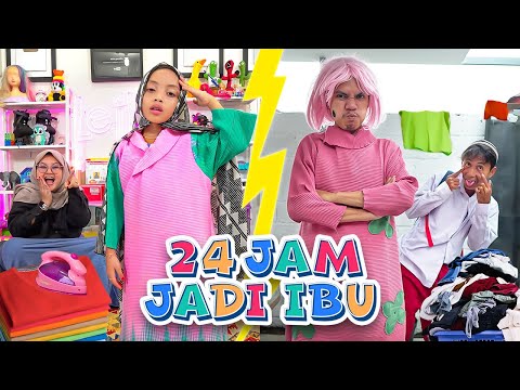 BUNDA LEIKA VS MAMA TOMPEL 😂 DRAMA PARODI 24 JAM LEIKA VS TOMPEL JADI IBU