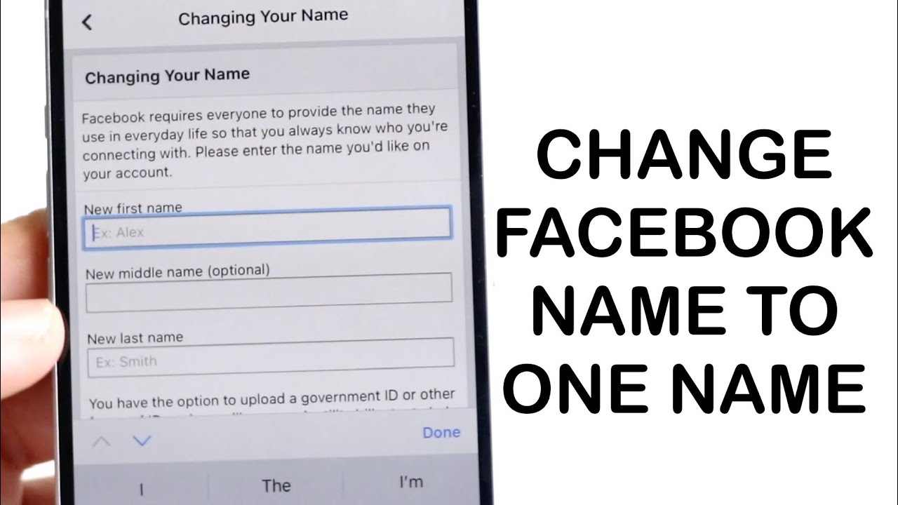 How To Change Facebook Name To One Name! - YouTube