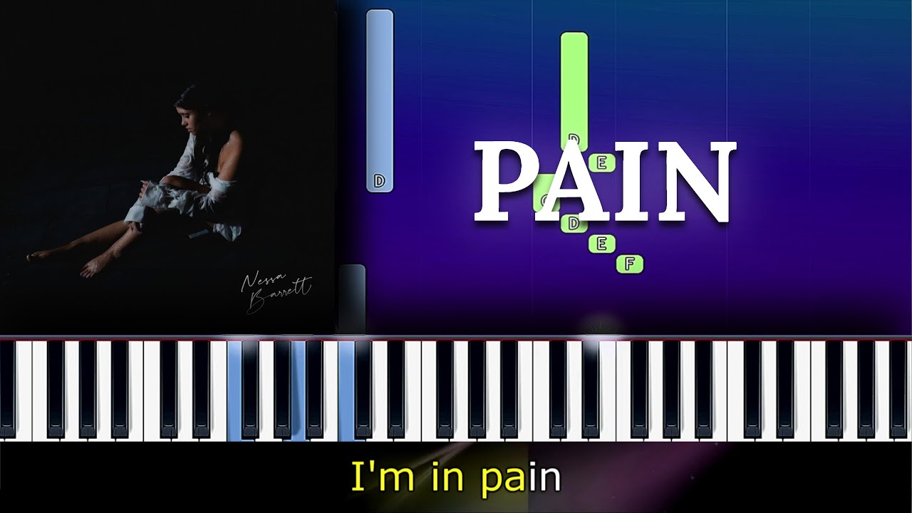Nessa Barrett - Pain Piano+Lyrics+Music - YouTube