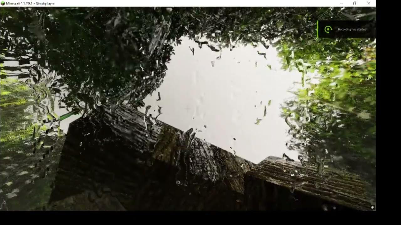 rain on screen test -minecraft shader - YouTube
