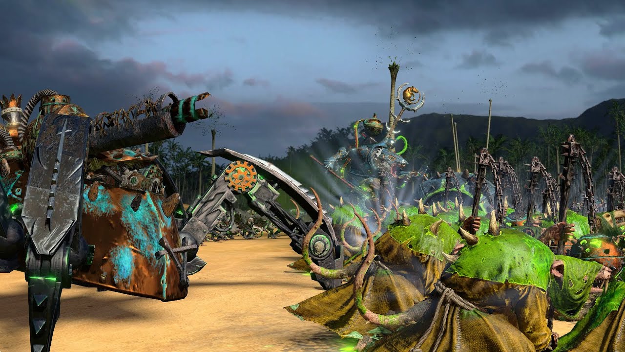 Doom Walker Skaven vs Dark Elves warhammer 3 cinematic battle - YouTube