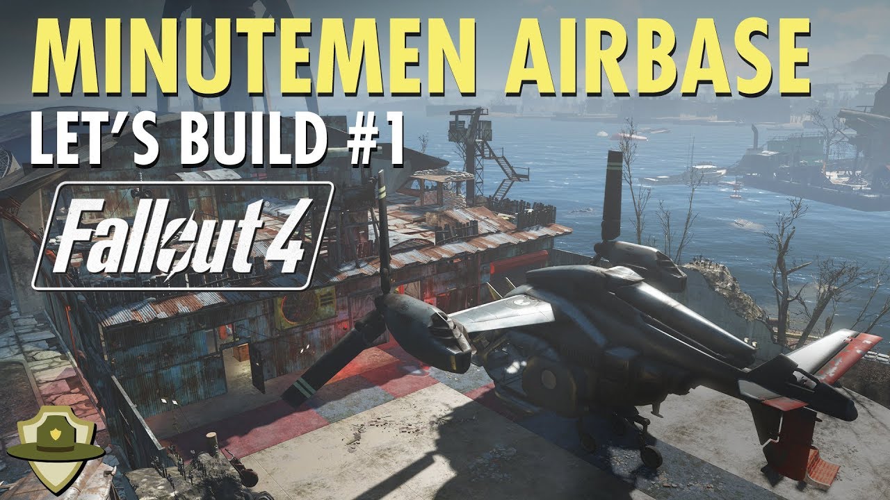 Fallout 4 Settlement Let's Build: Minutemen Airbase at Boston Airport ...