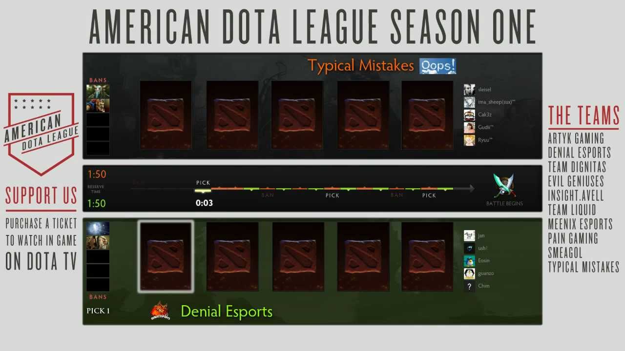 Denial Esports vs. Typical Mistakes - American Dota League Season 1 ...