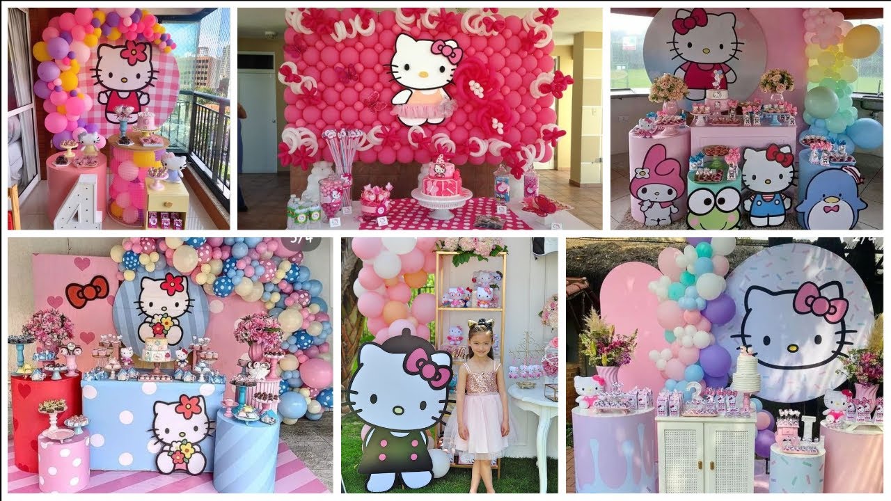 Hello Kitty Birthday Decoration Ideas || Hello Kitty Theme Decor ...