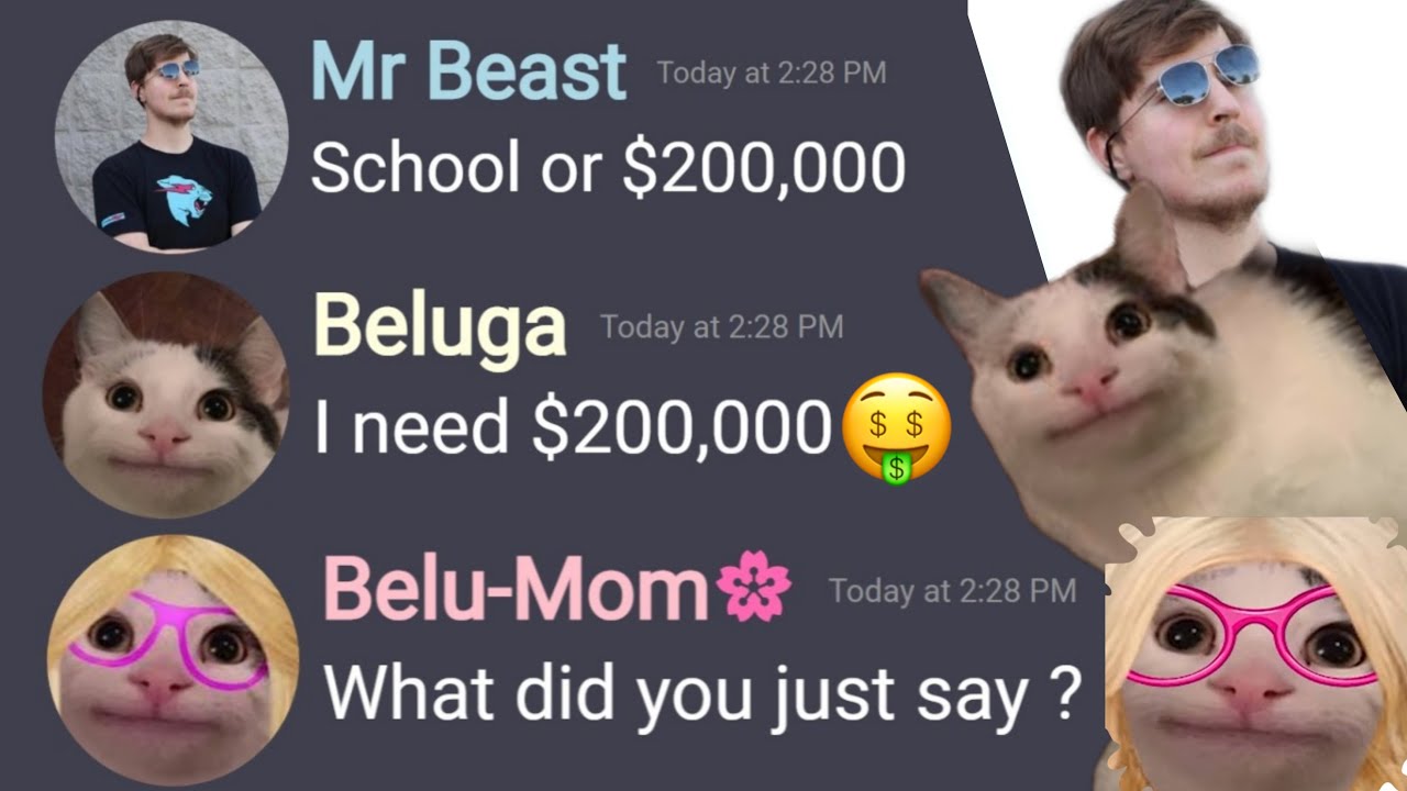 When Beluga takes mr beast challenge ( Bad ending ) | When Beluga meet ...