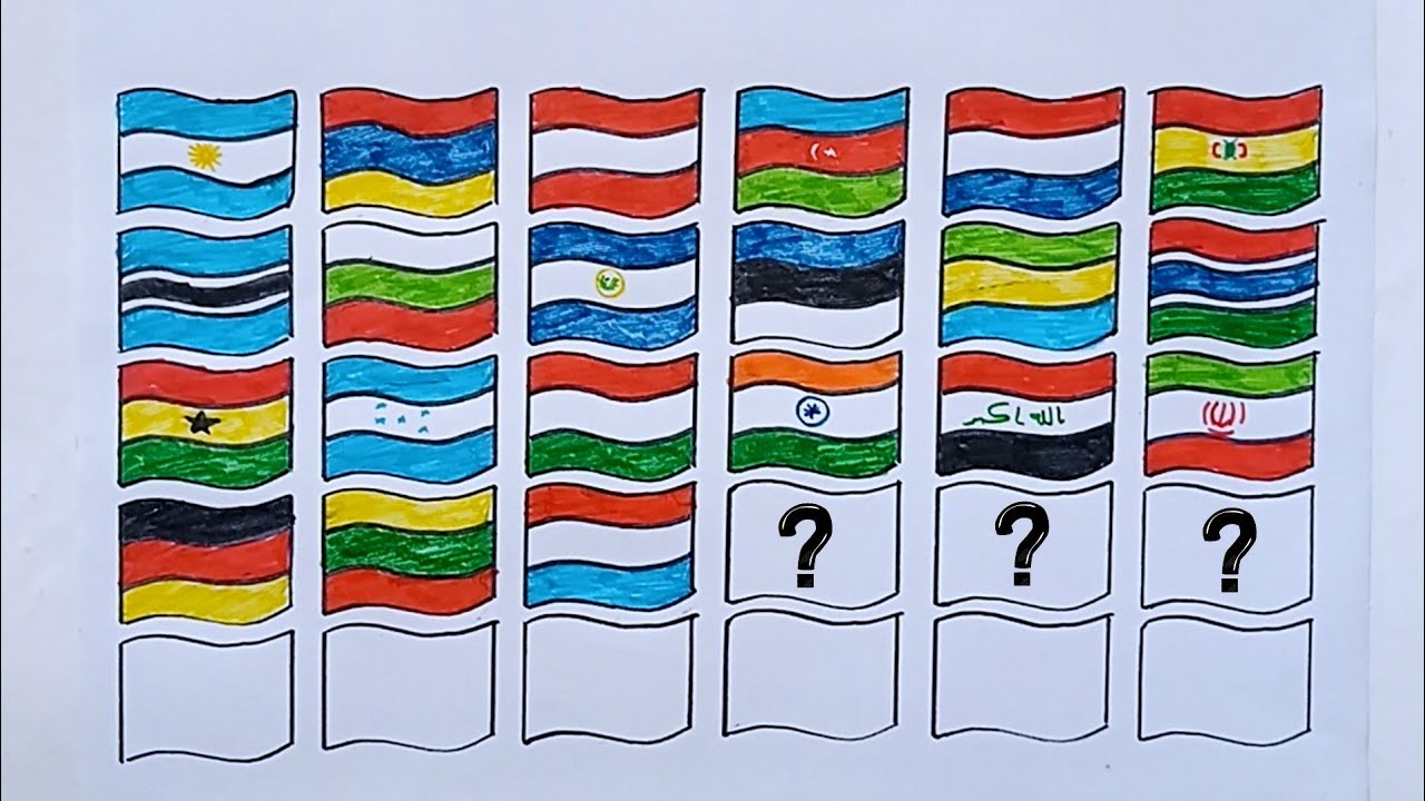 30 Bendera Negara dengan 3 garis Horizontal (7) - Menggambar Bendera ...