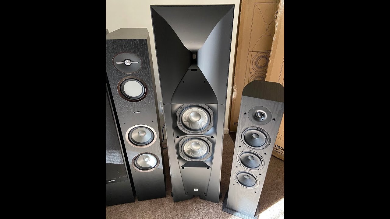 JBL Studio 590, Infinity R263, Pioneer SP-FS52 size comparison - YouTube