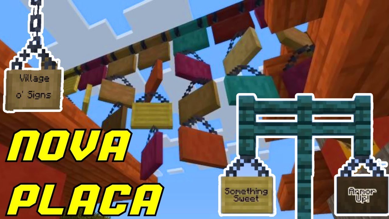 NOVO Tipo de PLACA do minecraft - versão 1.20 - YouTube