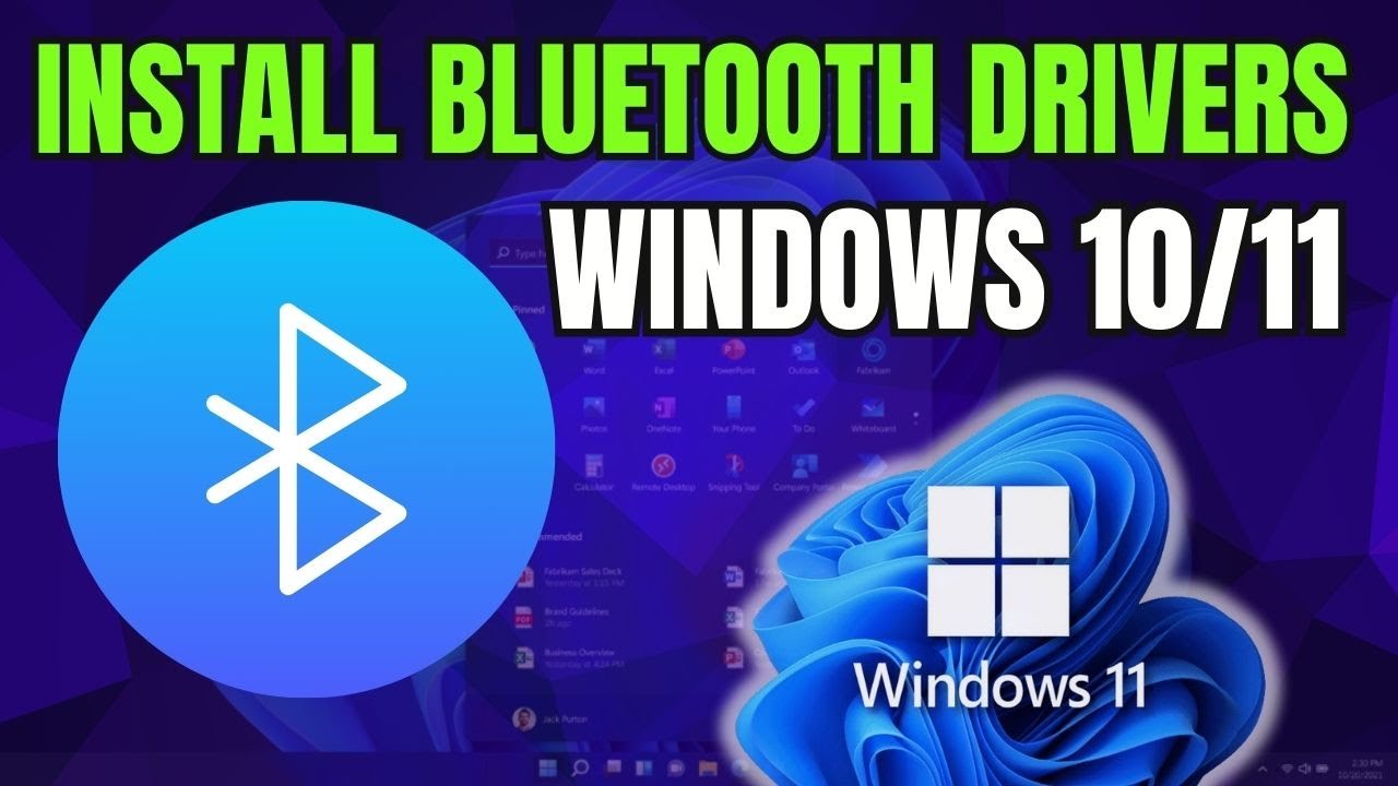 How to Install Bluetooth Drivers on Windows 10 or Windows 11 - YouTube