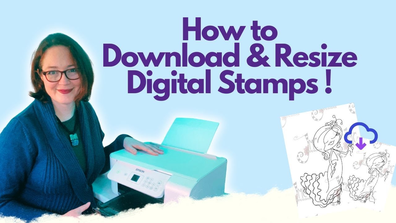 How to download and resize digital stamps! - YouTube