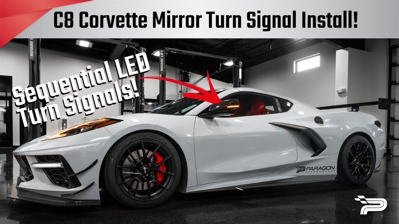 C8 Corvette Sequential LED Mirror Cap Turn Signals Install - Paragon ...