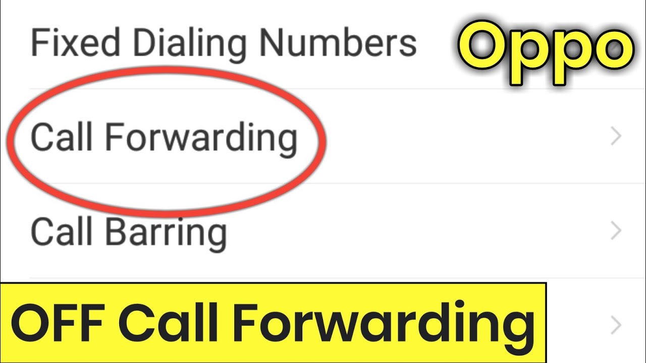 Oppo Ke Phone Me Call Forwarding Kaise Hataye | Oppo Mobile Call ...