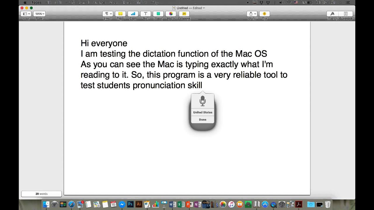 Mac OS Dictation Test - YouTube